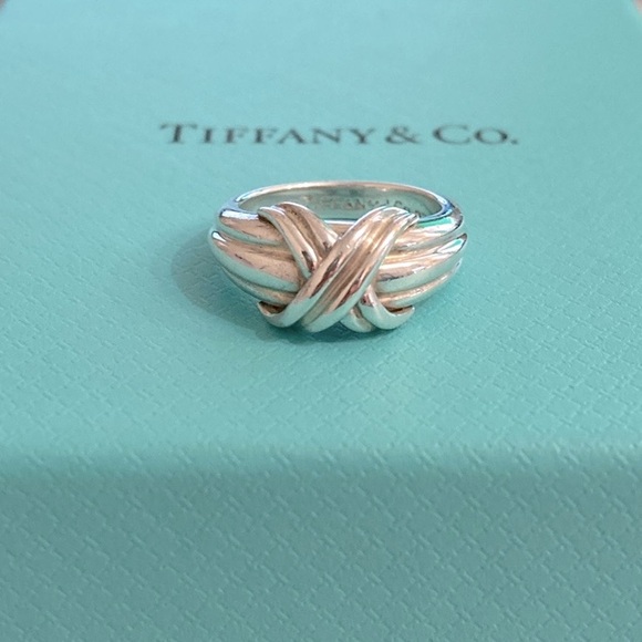 Tiffany & Co. | Jewelry | Tiffany Co Vintage Signature X Ring Size 45 ...